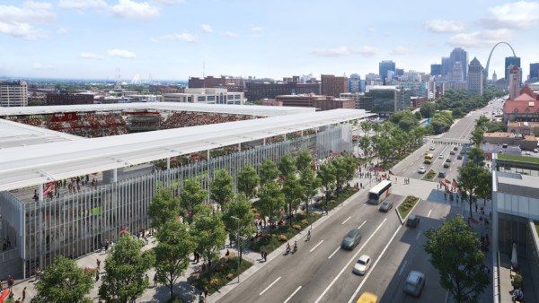 Design Revealed for New St. Louis MLS Stadium and Mixed-Use District - HOK