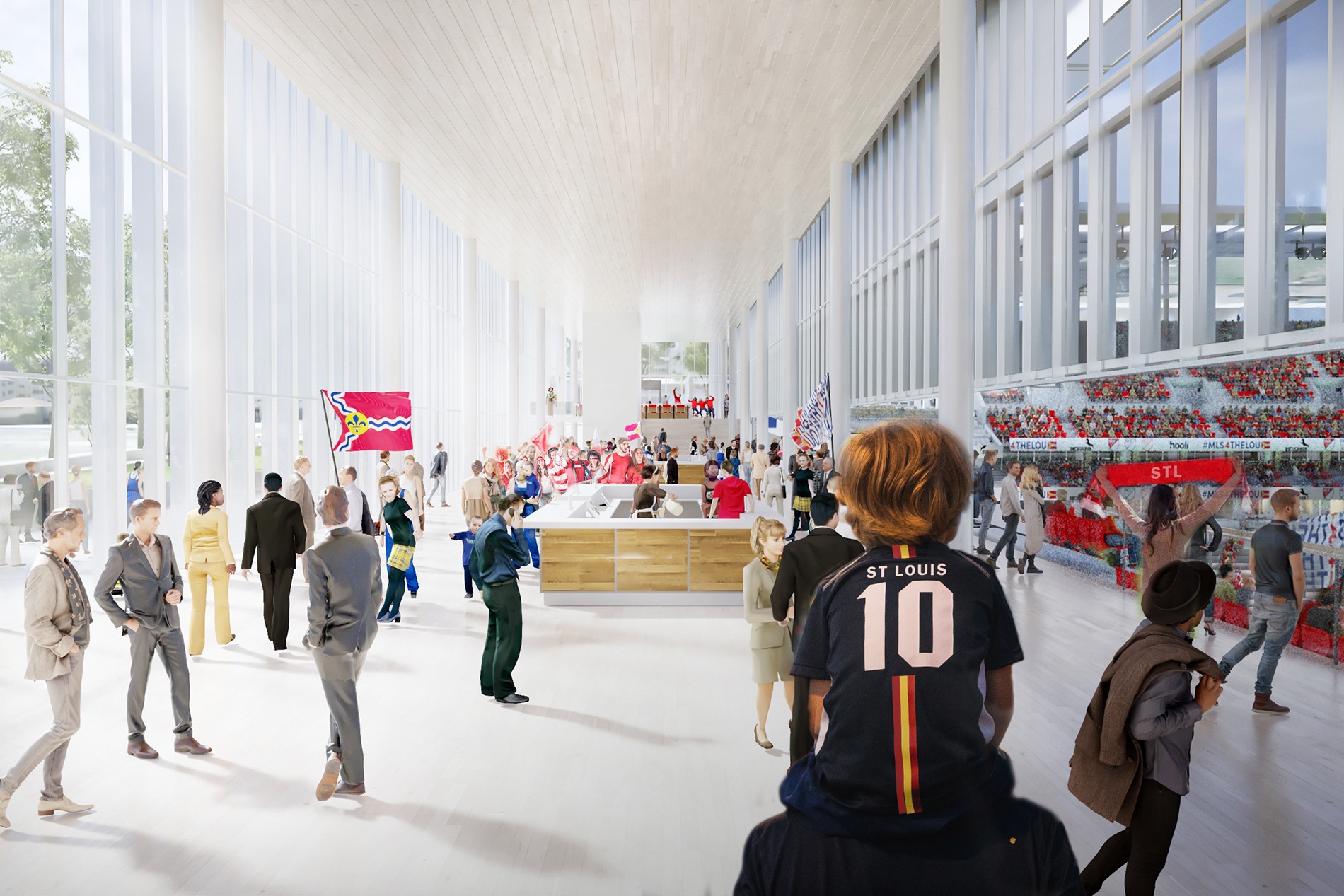 Design Revealed for New St. Louis MLS Stadium and Mixed-Use District - HOK