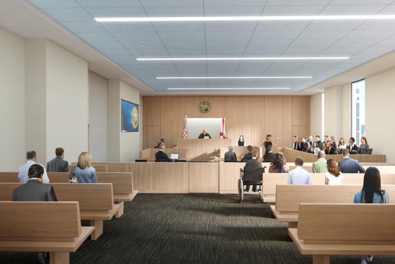 Construction Continues on New Miami-Dade County Civil Courthouse - HOK