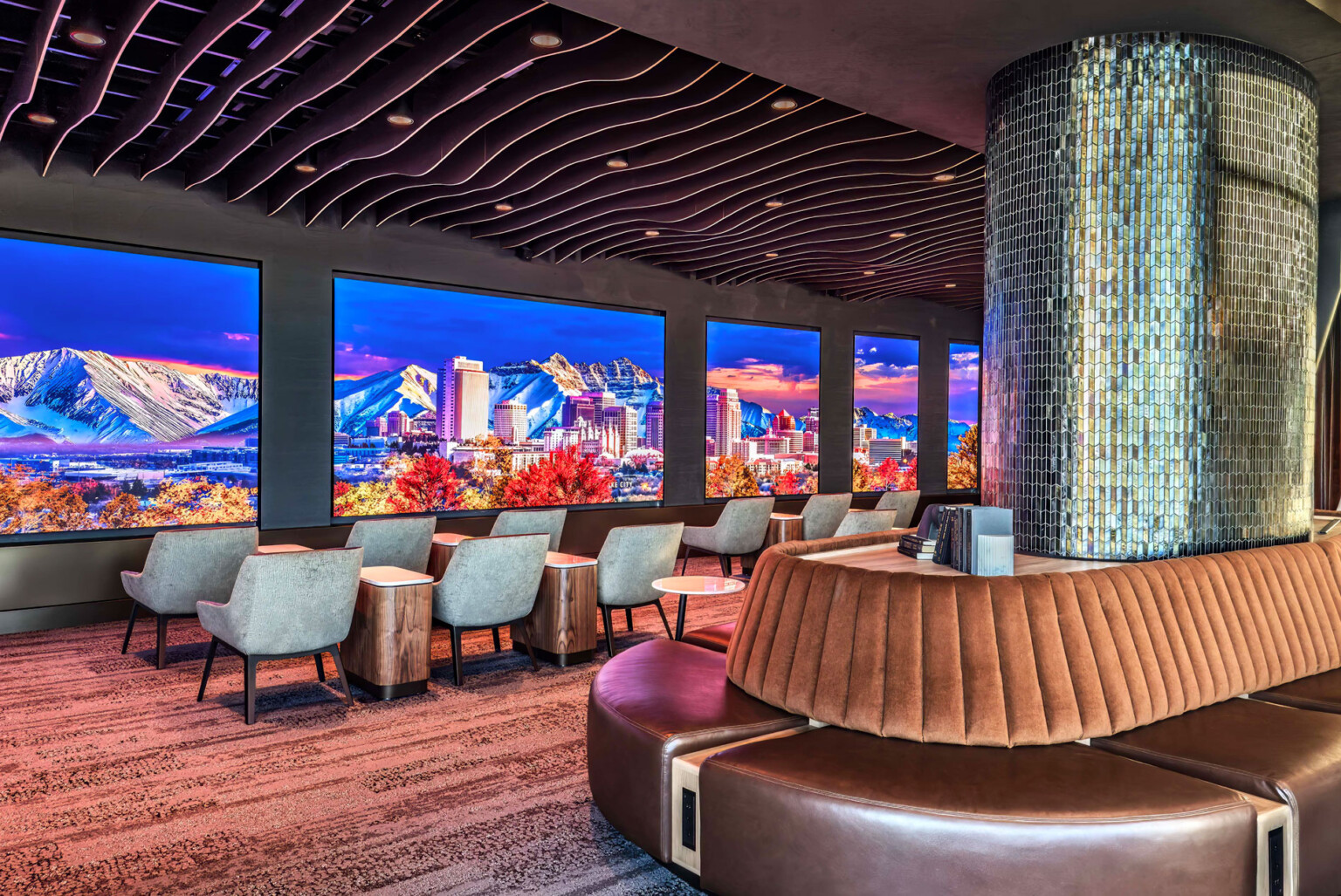HOK-Designed Delta Sky Club Opens at Salt Lake City International ...